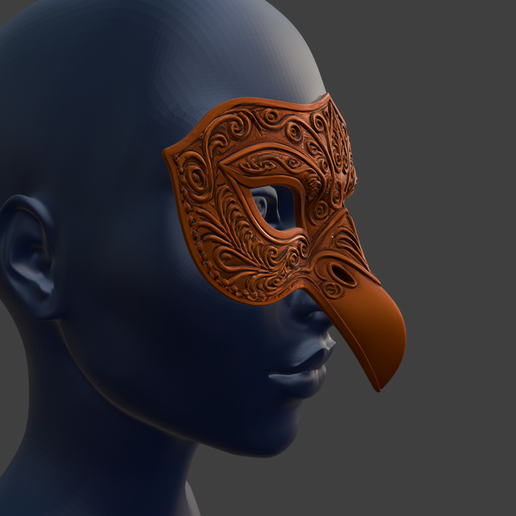🐦 Carnival Bird Mask・ STL File for 3D printing・Cults