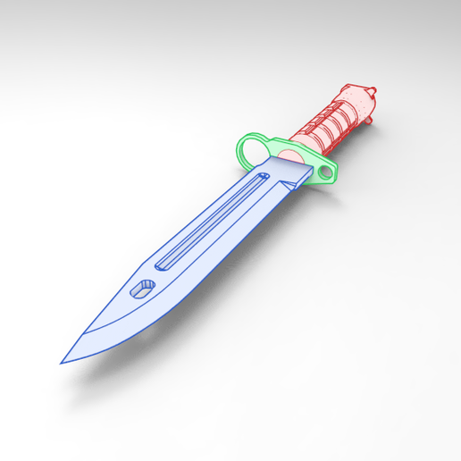 🔪 knife -- bayonet -- cs2 -- full scale・ STL File for 3D printing・Cults