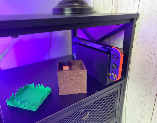 🌱 Switch Game Cartridge Holder Minecraft Grass Block Capacity 16 ...