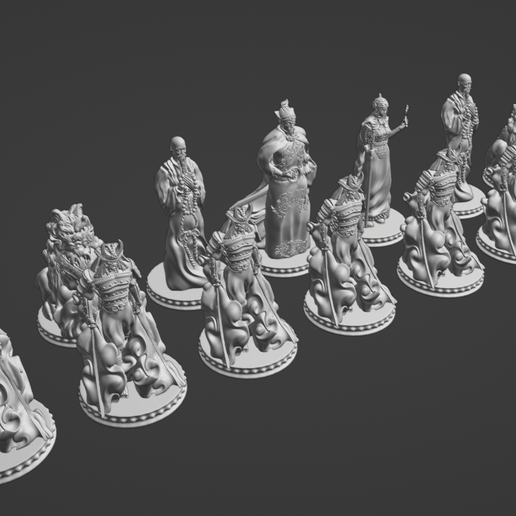 STL file Chinese themed chess - FULL print in place ♟️ ・3D printing ...