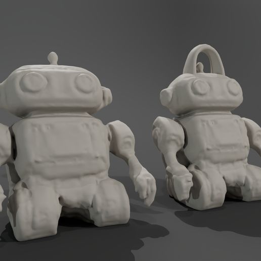 🛞 Cute Wheel Legged Robot・Arquivo OBJ Grátis para Impressão 3D・Cults