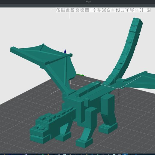 🐉 Minecraft-Inspired Stylized Blocky Dragon 3D print STL model・ STL ...