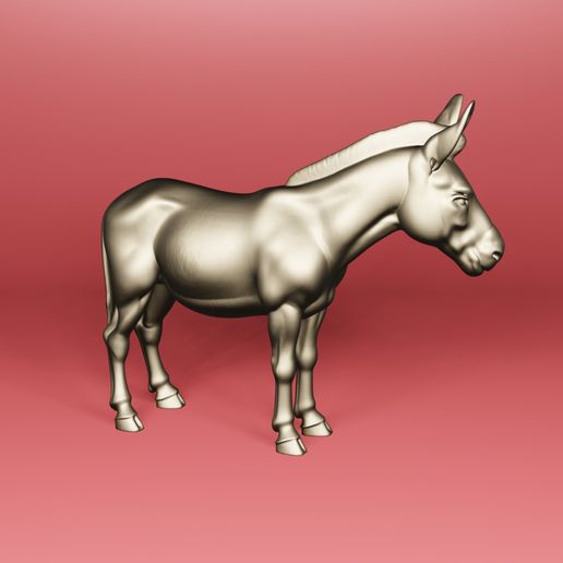 Archivo STL Standing Donkey STL – Farm Animal 3D Print File for ...