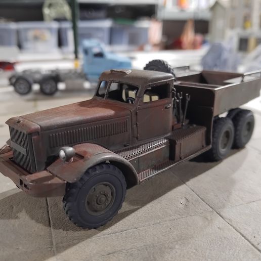 💎 Diamond T980 truck (M20, 12-ton, 6x4) + 12-wheel M9 Rogers trailer (US, WW2)・3D Print with the ...