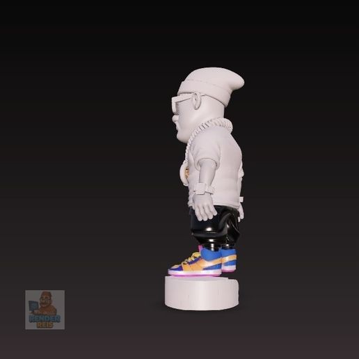 🆒 Streetwear Cool Character Figure – 3D Printable Model with Glasses ...