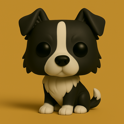 👾 Border Collie Pop・Archivo STL para Impresión 3D・Cults
