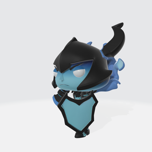 🪓 Solo Leveling Warrior – Chibi Knight with Axe and Shield・ 3D File for ...