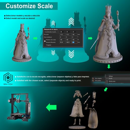 👾 Tzarina Katarin (Total War Warhammerr3)・ 3D File for 3D printing・Cults
