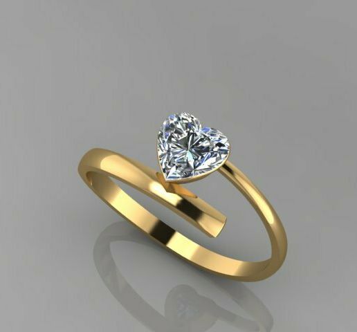 💜 Heart ring・ STL File for 3D printing and CNC machining - Laser ...