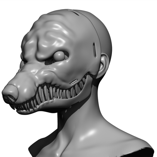 🐕 Demon dog head base・ 3D File for 3D printing・Cults