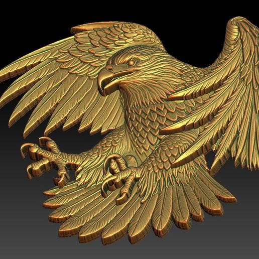 🦅 Eagle CNC Relief Model・ STL File for 3D printing・Cults