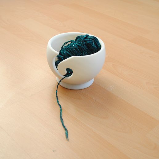 STL file Knitting yarn holder yarn holder yarn spool holder yarn bowl ...