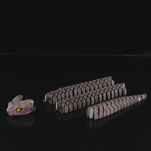 🐍 Articulated Bush Viper・ 3D File for ・Cults