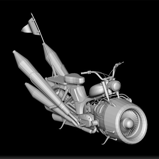 STL file flying motorcycle - space motorcycle 🏍️ ・3D printing template ...