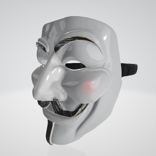 🎃 MASK V FOR VENDETTA・ STL File for 3D printing・Cults
