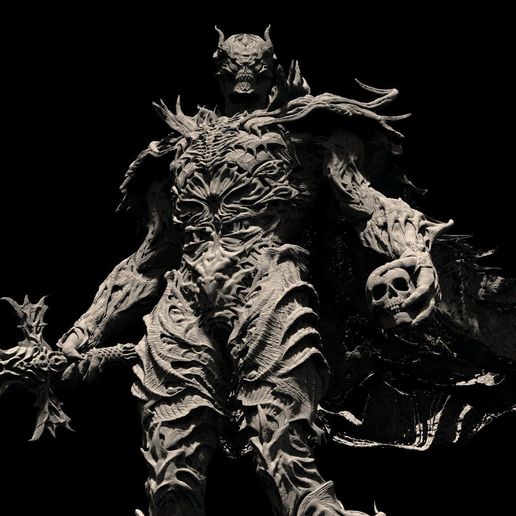 👹 Demon creature・Free OBJ File for ・Cults
