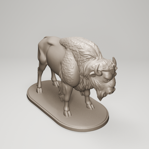 🦬 Realistic Bison STL – Full-Body Buffalo 3D Model for Printing ...