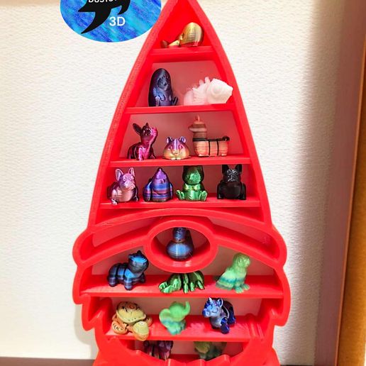 🪞 Gnome Knick KNack Shelf with 3 versions, Single, dual extruder and ...