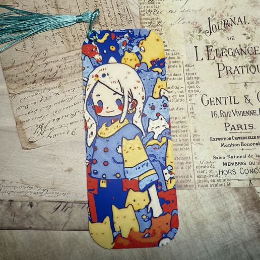 🔖 BookMark_MeowtasticAdventure_Hueforge・Free STL File for 3D printing・Cults