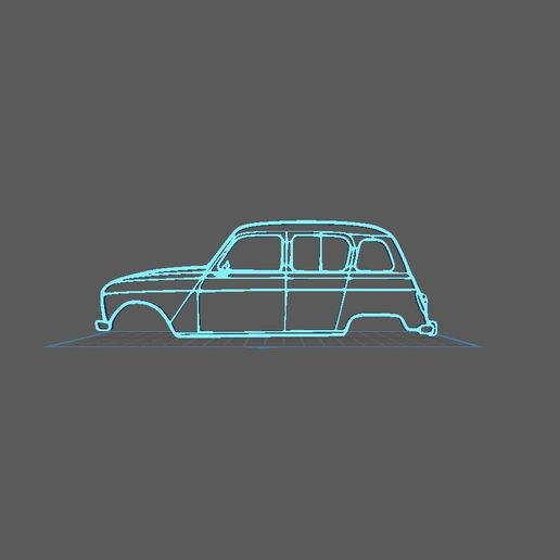 🖼️ Renault - 4L 1968・ STL File for 3D printing・Cults