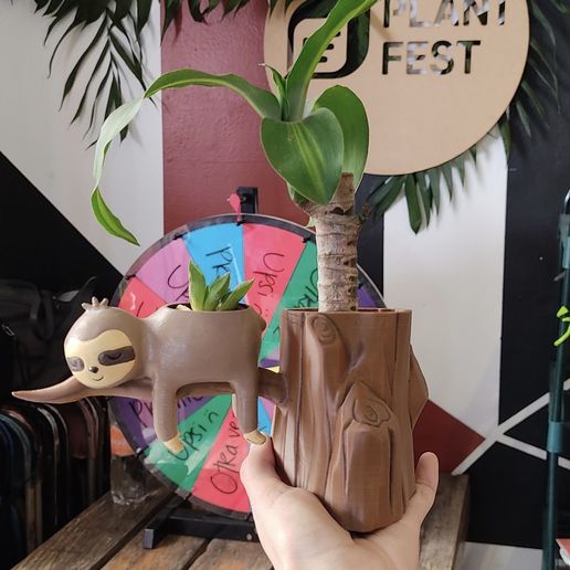 🦥 Sloth pot・ STL File for 3D printing・Cults