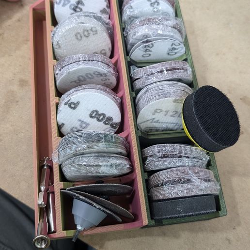 🧰 2 in sanding disc tray・Free STL File for 3D printing・Cults