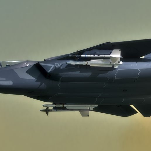 ️ Custom Fighter Jet - Fully Rigged - Changable Decal and Text・ 3D File ...