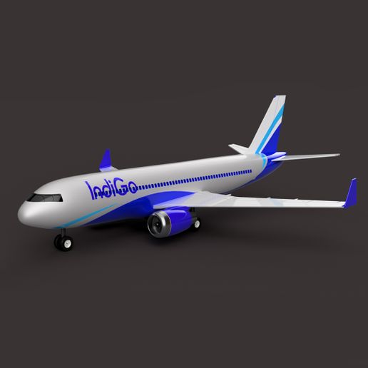️ Indigo Airbus A320-200 | Detailed 3D Model・ STL File for 3D printing ...