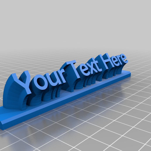 🏢 Customizable Curved Name Block・Free 3D File for ・Cults