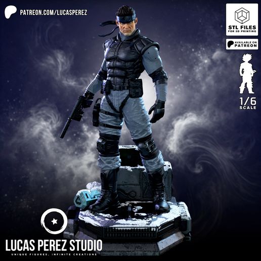 🐍 SOLID SNAKE・ 3D File for 3D printing・Cults