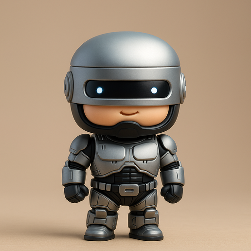 🖼️ Chibi RoboCop – Cute 3D Printable Figure for Painting (One-Piece STL ...