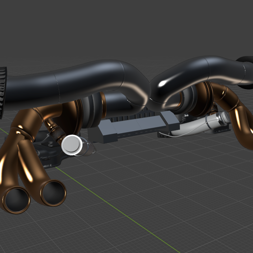 🚗 Universal Rear Mount Turbo Setup For Model Car・Free STL File for 3D ...