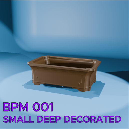 🪴 BONSAI POT MOLD 001 - SMALL SIZE・ 3D File for 3D printing・Cults