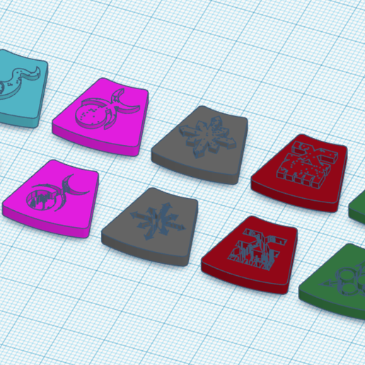Бесплатный STL файл Chaos Mark Tokens V2 🎲 ・Идея 3D-печати для ...