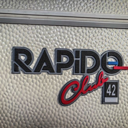 🥄 RAPIDO Club logo lettering sign・ 3MF File for 3D printing・Cults