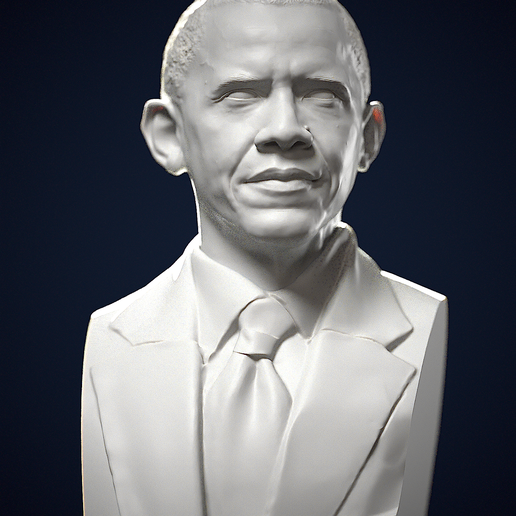 🗿 1/6 1/12 Barack Obama President sculpture bust headsculpt・ STL File ...