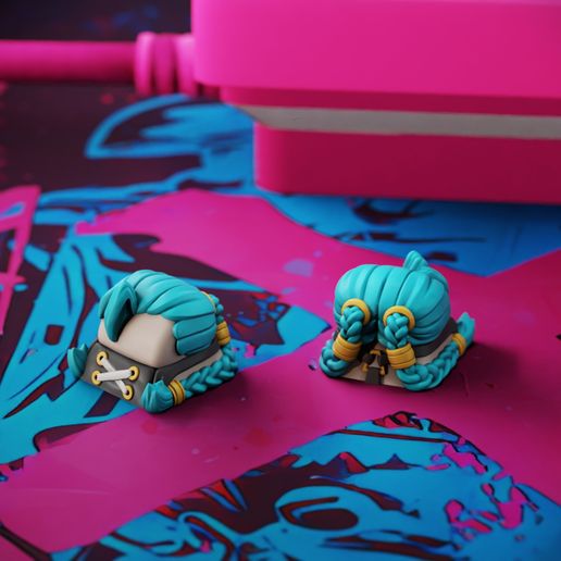 ⌨️ Jinx Arcane keycap - Mechanical keyboard・ STL File for 3D printing・Cults