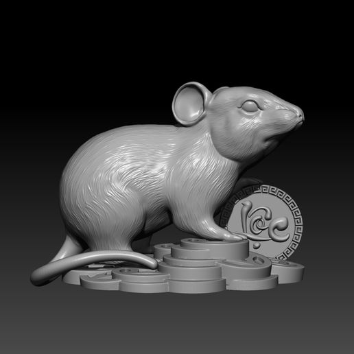 STL file Zodiac Rat 3D print model 🐀 ・3D printable model to download・Cults