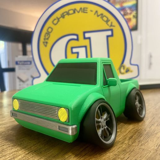 3D printing Tooned VW Rabbit pickup (Caddy) - model kit • made with ...
