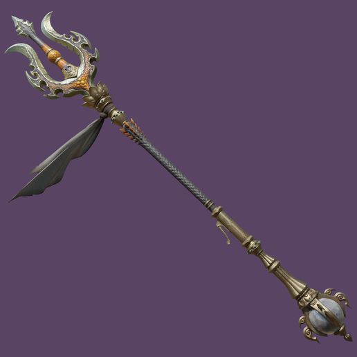 🔱 Ajara Trident - Monster Hunter・ STL File for 3D printing・Cults