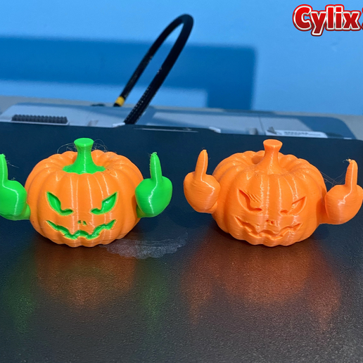 🎃 Pumpkin Middle Finger, Halloween 2024・Free 3D File for 3D printing・Cults