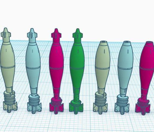 STL file m935 mortar round 1/35th scale 🌆 ・3D printer model to download ...