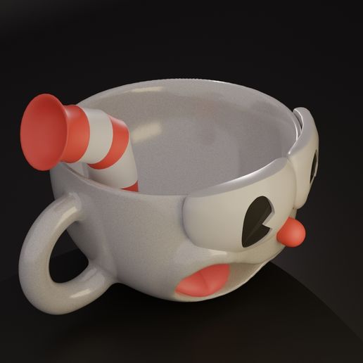 🏠 Cuphead Head Container・ OBJ File for 3D printing・Cults