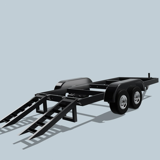 🚐 1/18th Scale Skid Steer/Car Trailer・Free STL File for 3D printing・Cults