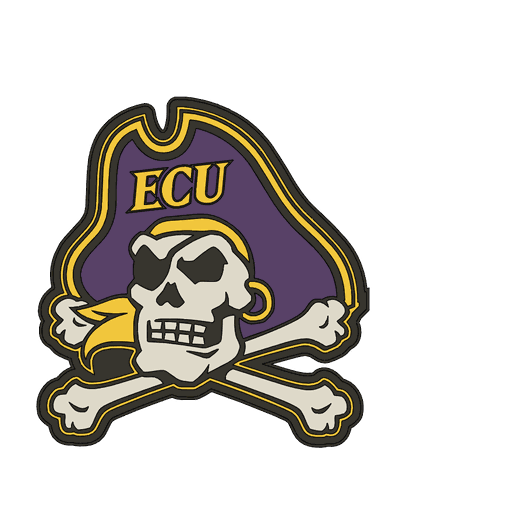 🏈 ECU Logo LED Lightbox・ STL File for ・Cults