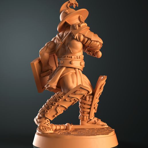 🦸 Thraex - Gladiator 32mm・ STL File for 3D printing・Cults
