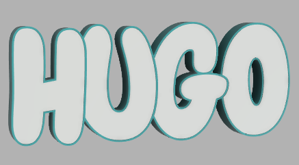 🔦 Hugo name lamp・Arquivo STL para Impressão 3D・Cults