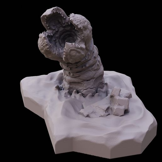🏜️ Dune desert worm・ STL File for ・Cults
