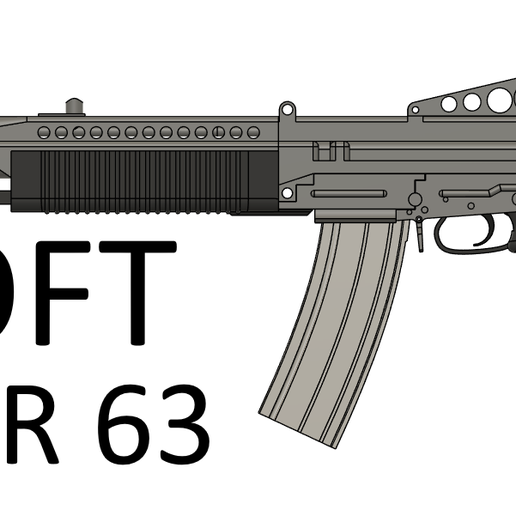 🎛️ Stoner 63 - Rifle Configuration - Airsoft・Free 3D File for 3D ...