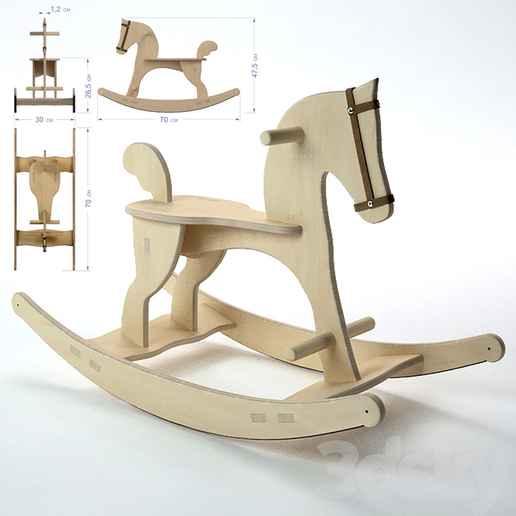 🐎 Rocking horse・ 3D File for ・Cults